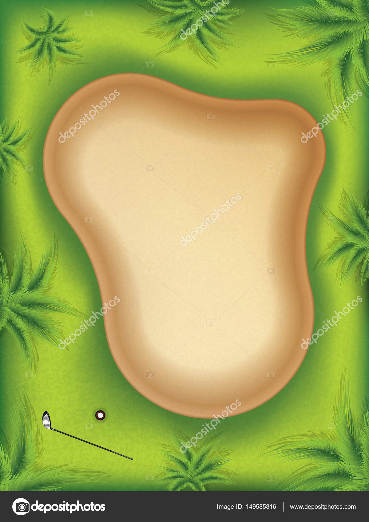 Sand bunker on the golf course Stock Vector Image by ©gigello #149585816