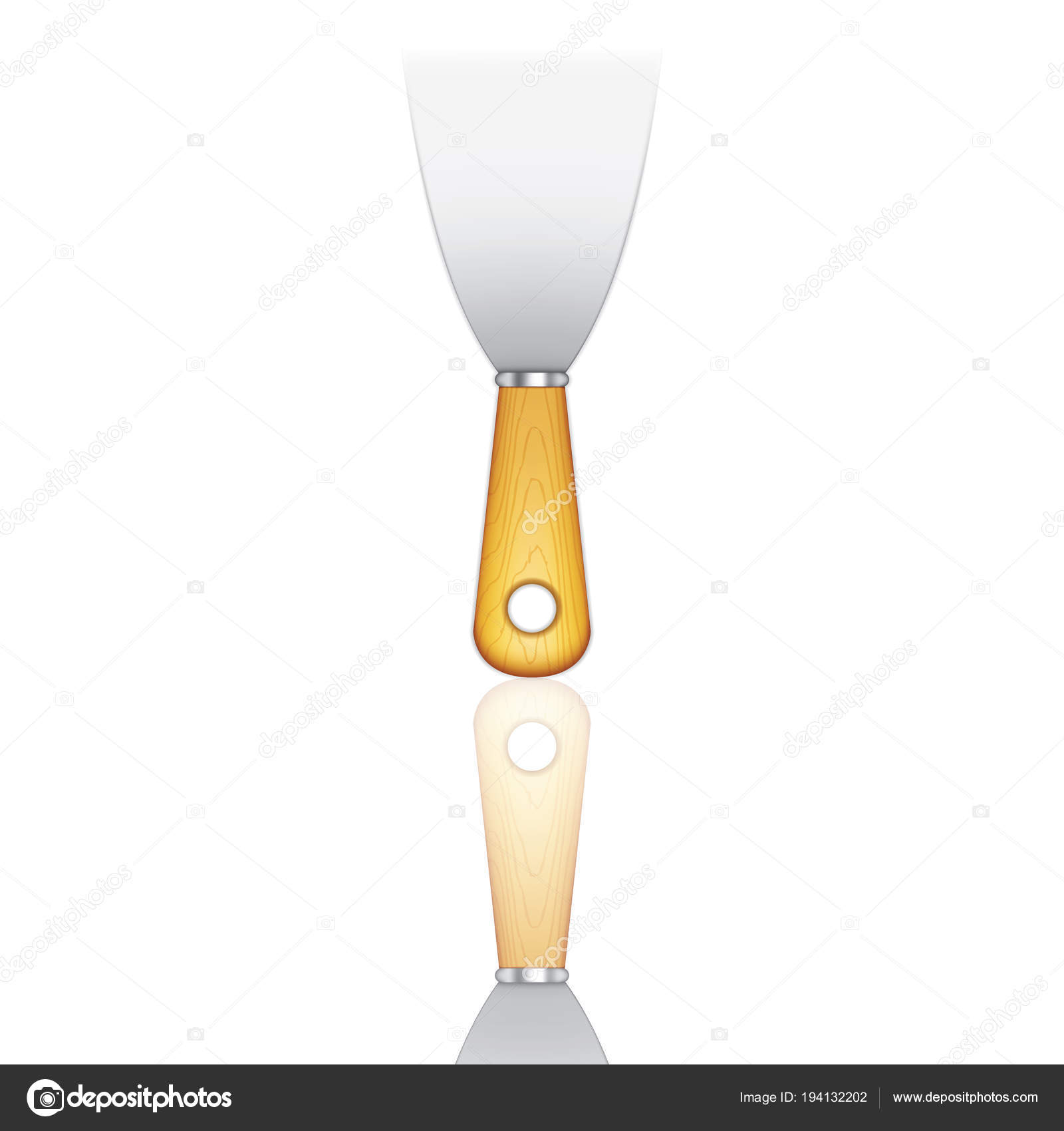 Putty knife isolated on white Stock Vector Image by ©gigello #194132202