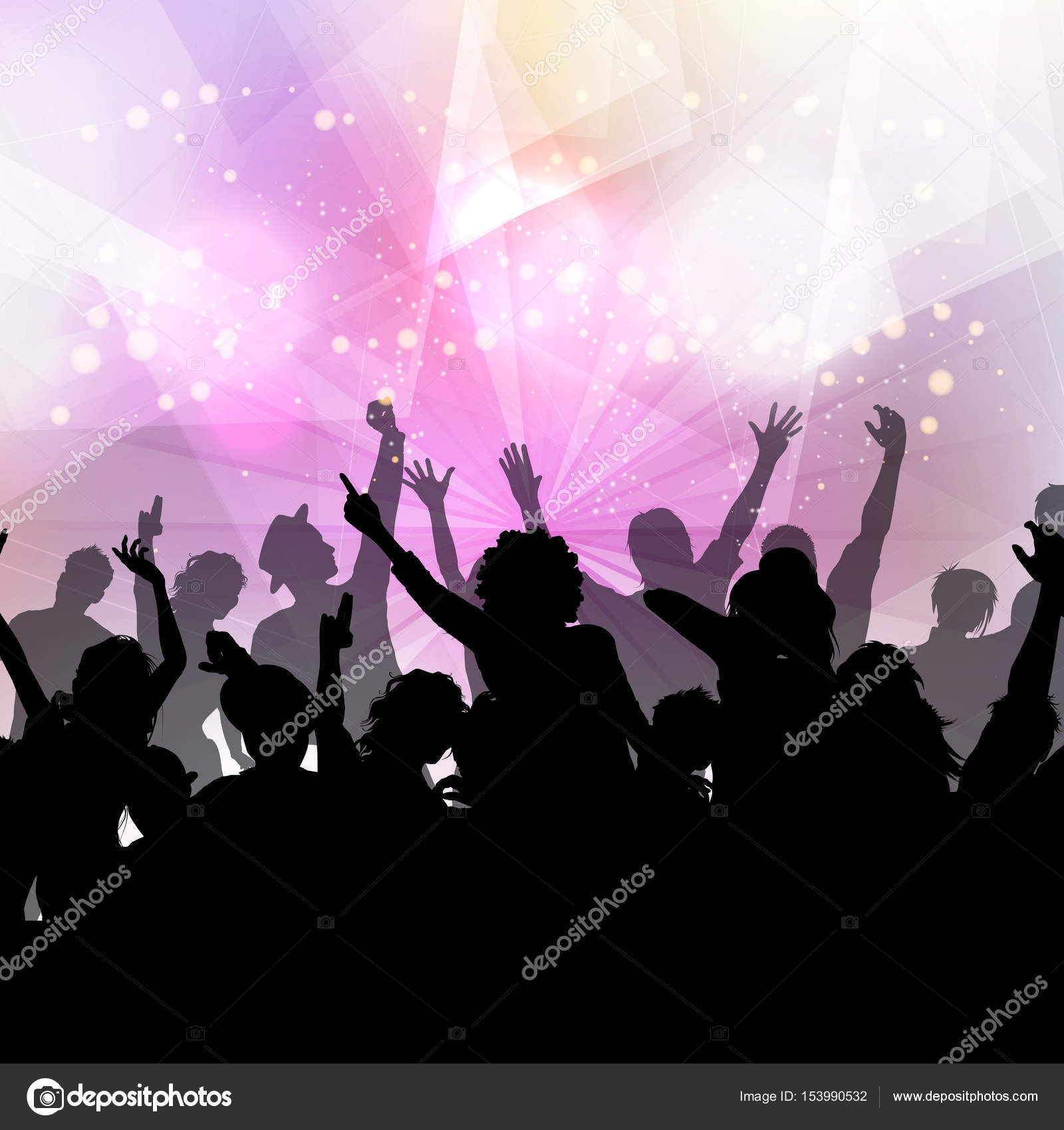 Silueta De Multitud De Conciertos Vector Gratis Multitud De Personas