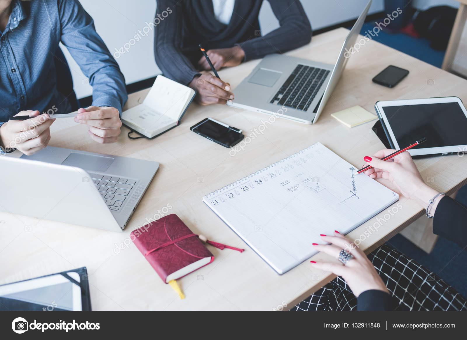 People working using technological devices Stock Photo by ©peus 132911848