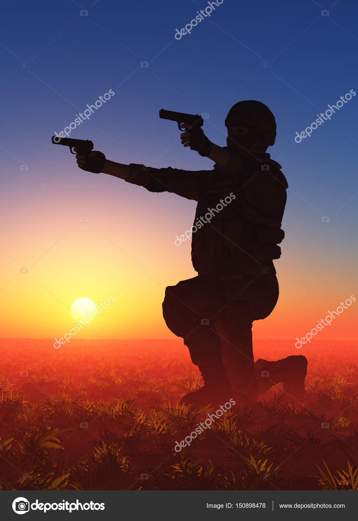 People with weapons. — Stock Photo © Iurii #150898478