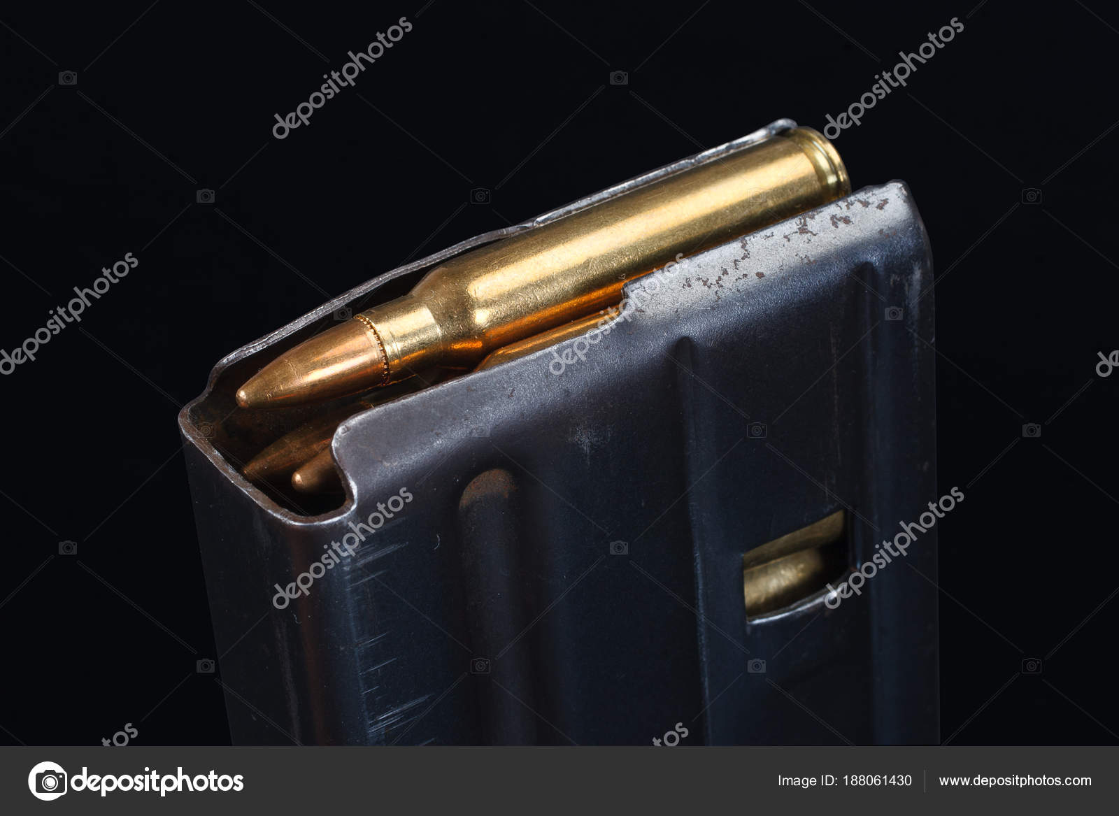 USGI M-16 20rd Magazine Vietnam war period with ammo — Stock Photo ...