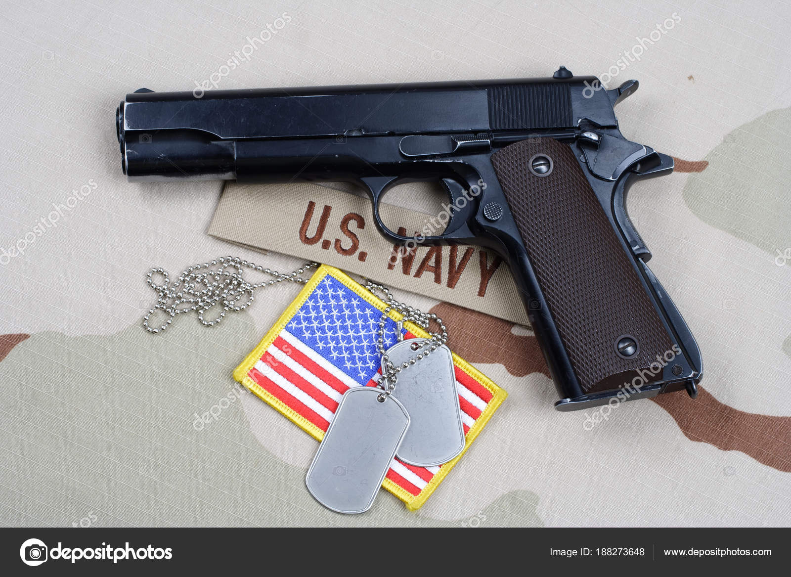 Handgun Navy Uniform — Stock Photo © zim90 #188273648