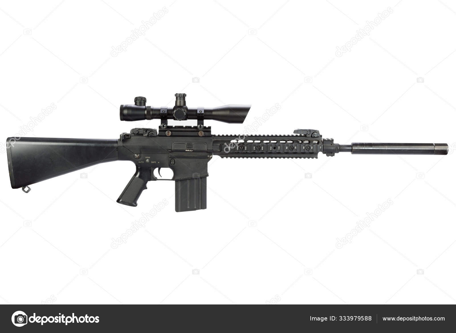 Sniper Rifle With Silencer Wallpaper 680+ Gun Suppressor Stock Photos,
