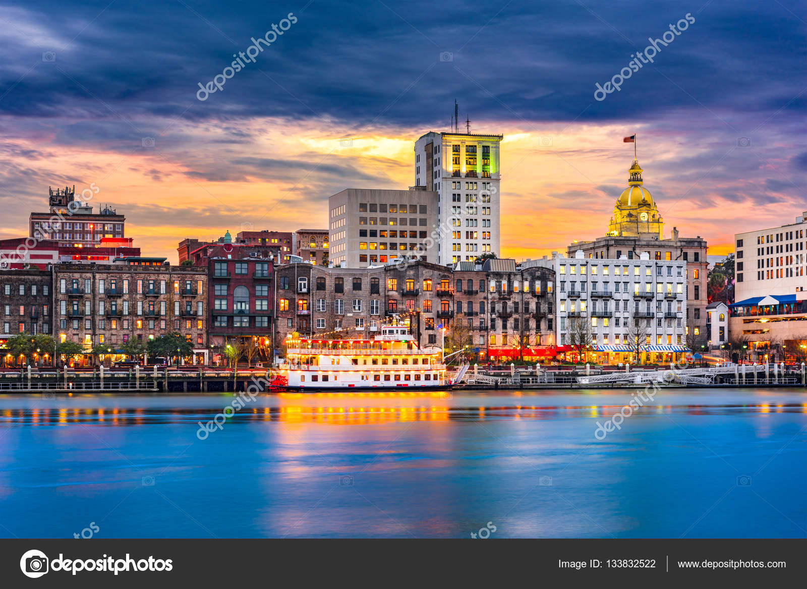 Savannah Georgia Skyline — Stock Photo © sepavone #133832522