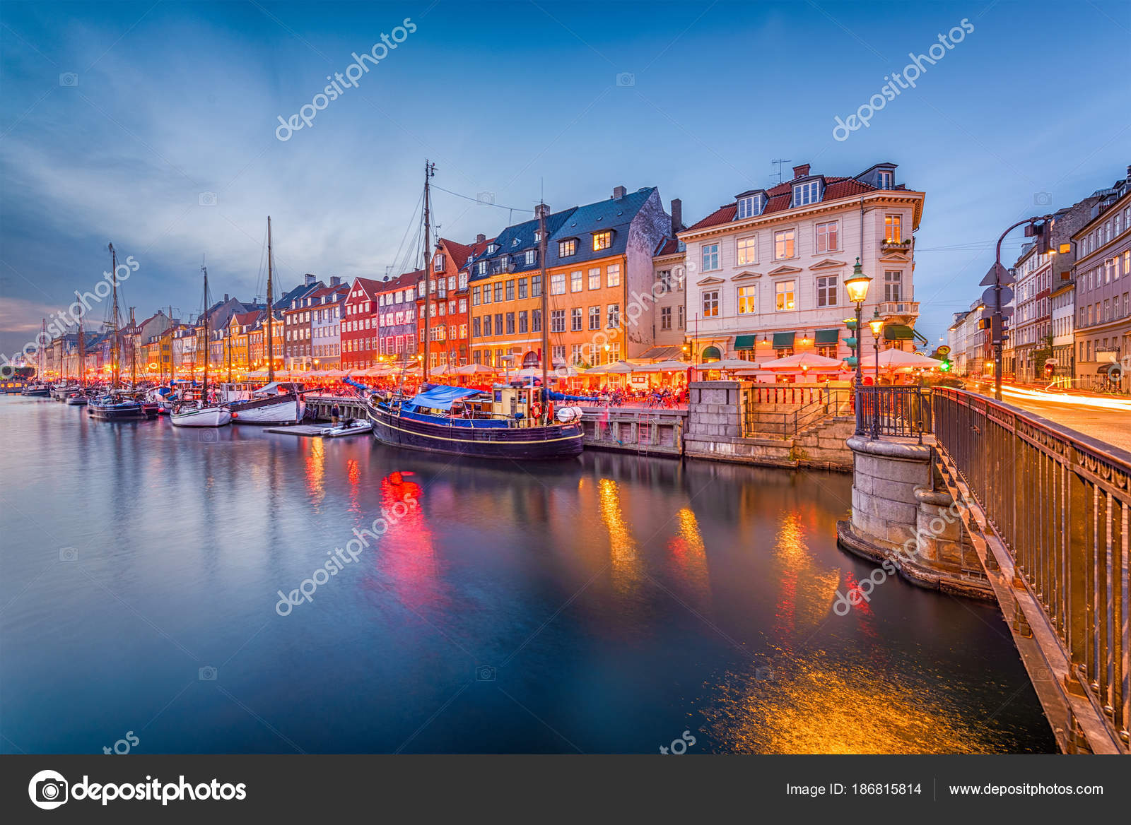 Copenhagen, Denmark Canal Skyline Stock Photo by ©sepavone 186815814
