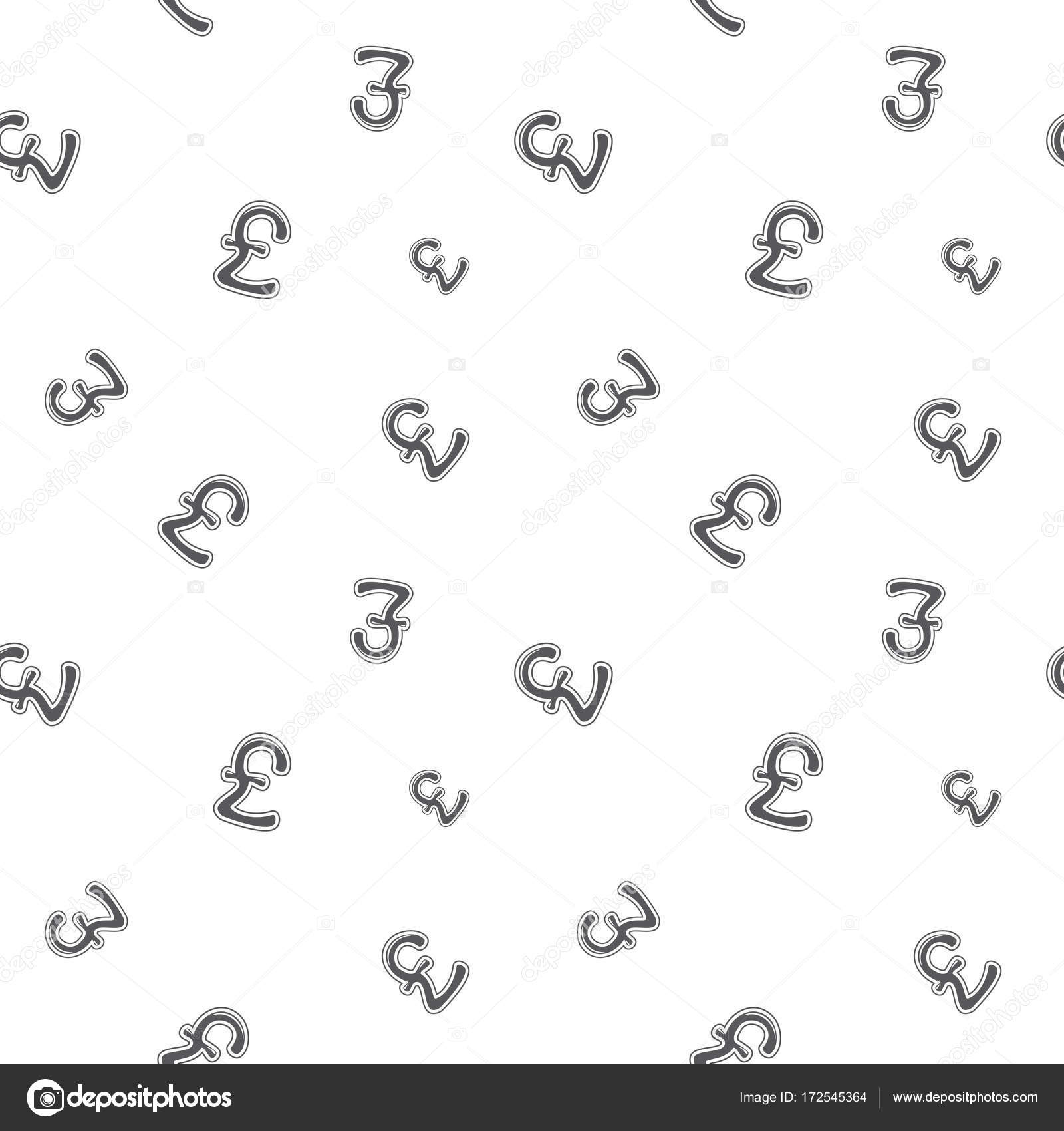 Pound Currency Seamless Money Sign Clear Pattern Stock Vector Image by ...