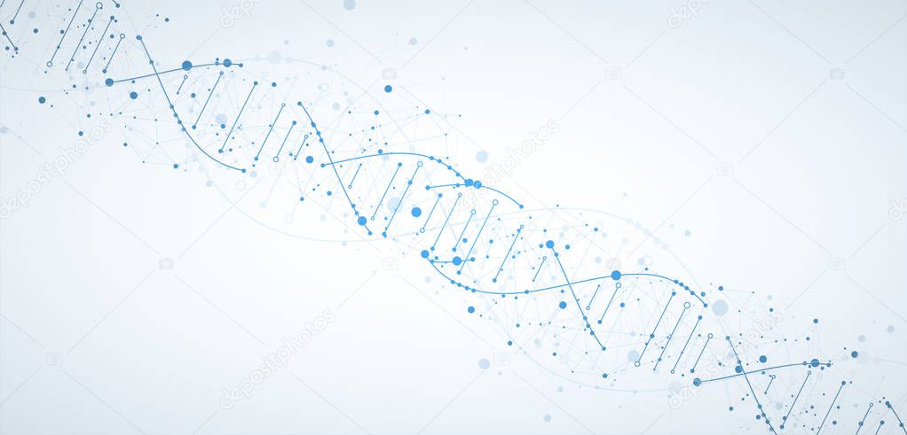 Plantilla De Ciencia Papel Pintado O Banner Con Mol Culas De Adn Ilustraci N Vectorial 2024