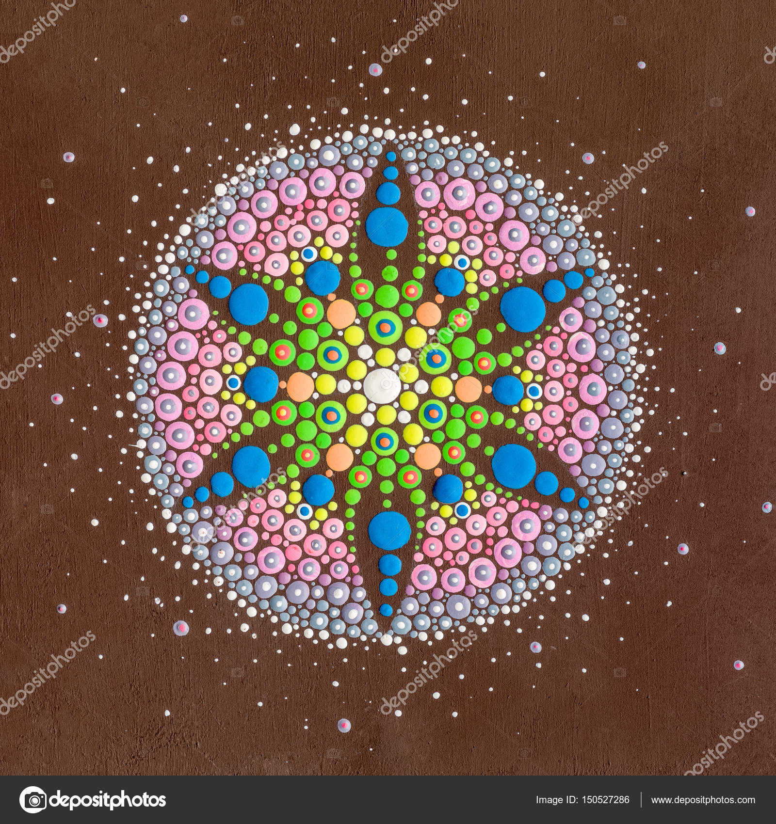 Dots mandala on wood Stock Photo by ©shotsstudio 150527286