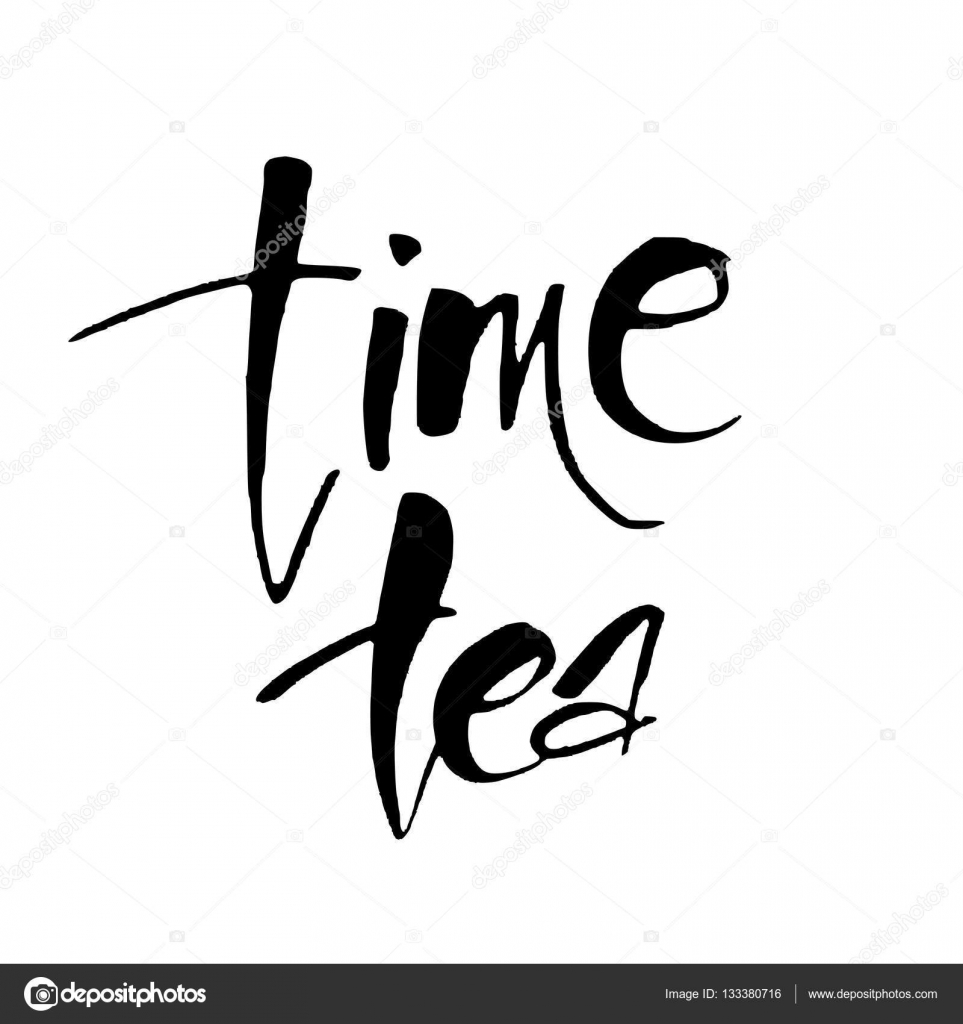 Tea time lettering Stock Vector Image by ©antoshkaforever #133380716
