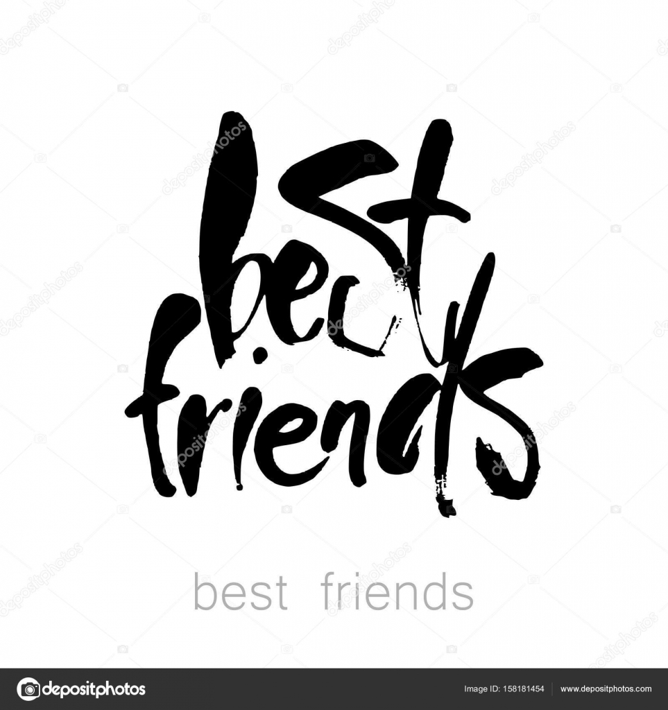 Best friends lettering Stock Vector by ©antoshkaforever 158181454