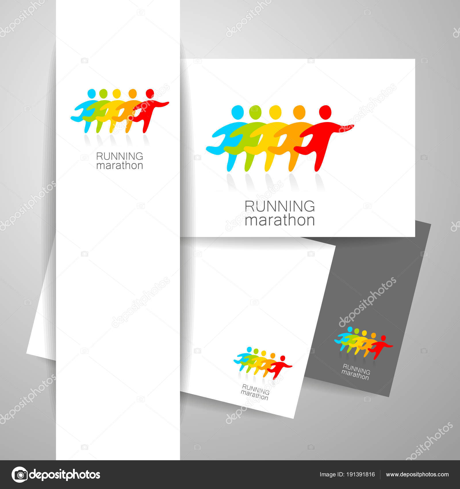 Running marathon template design Stock Vector Image by ©antoshkaforever ...