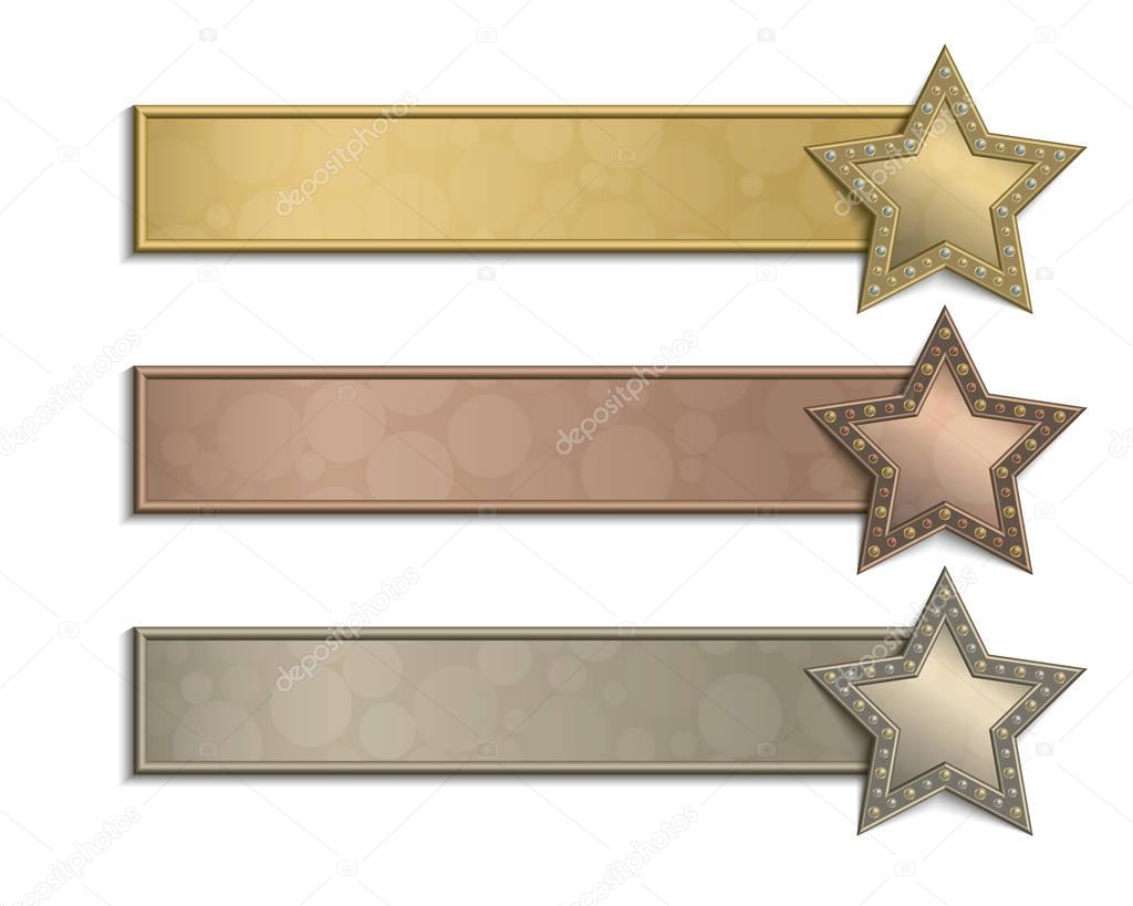 Set of star poster Stock Vector Image by ©Jminka #129474998