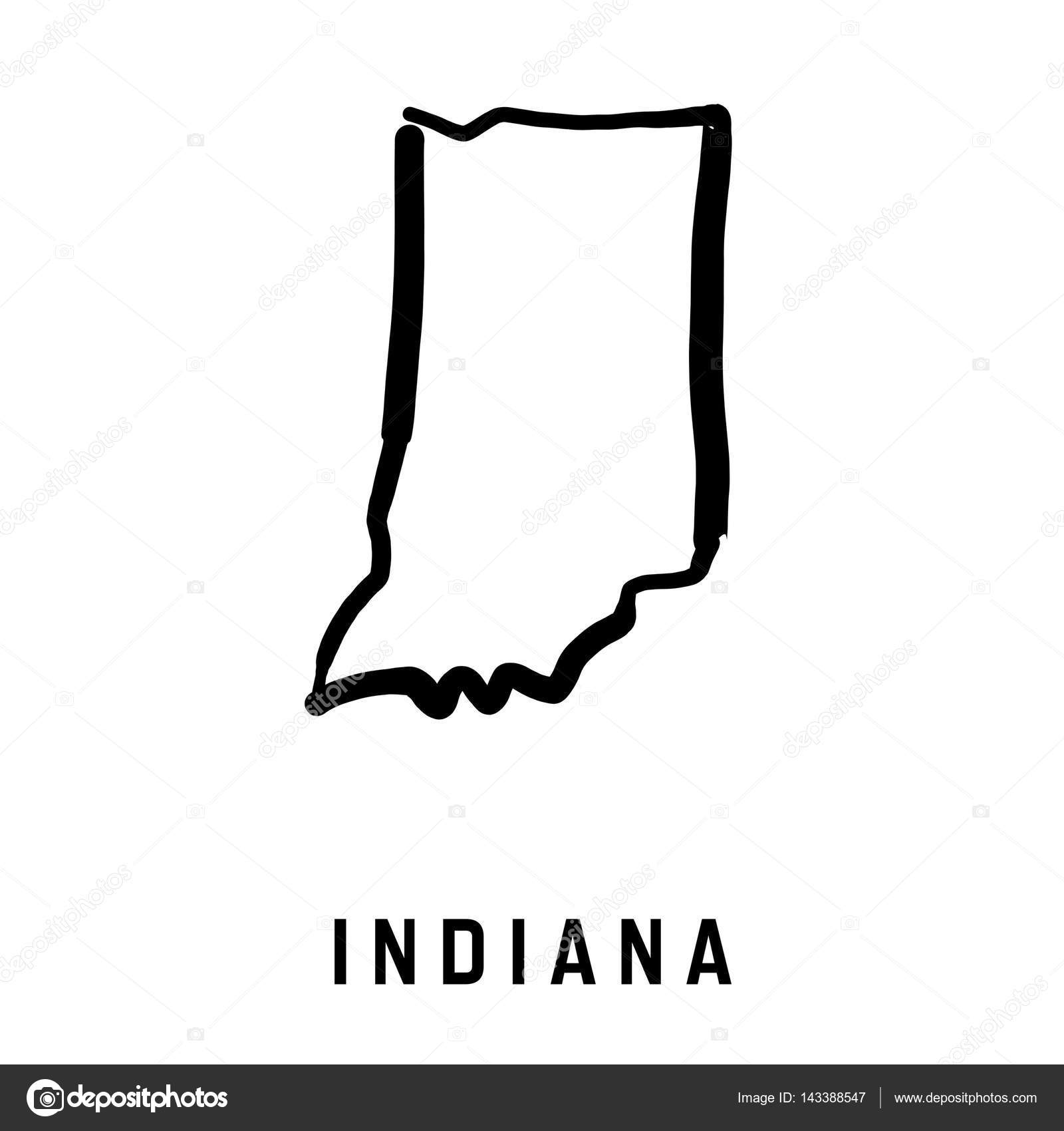 Indiana shape - vector illustration Stock Vector Image by ©tupungato ...