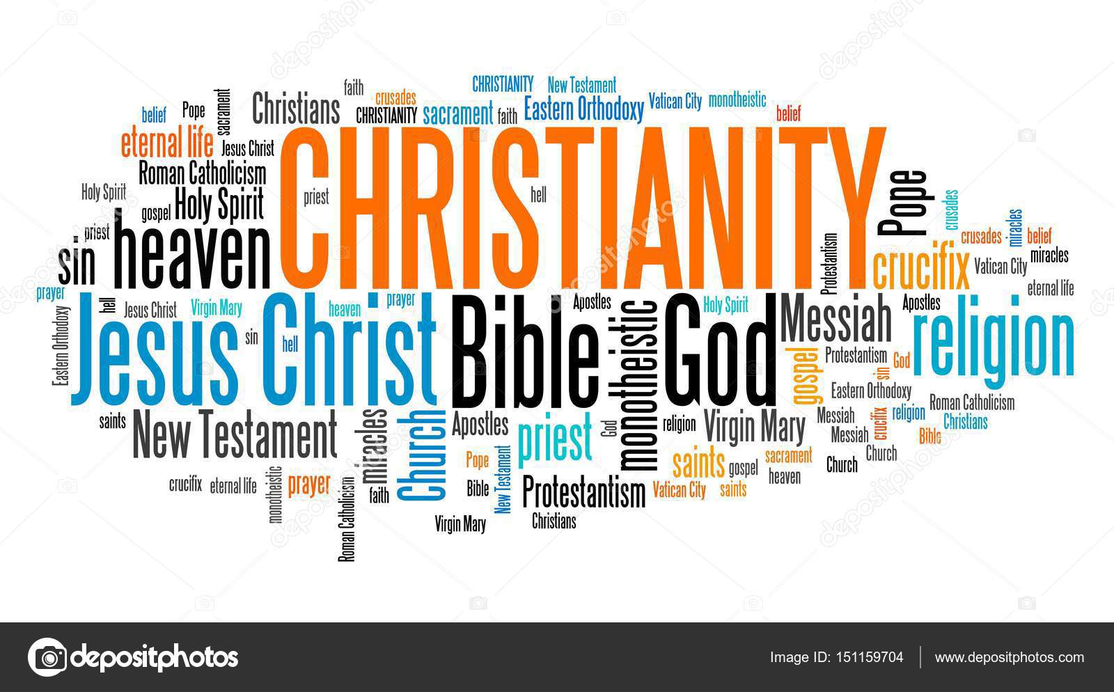 Christianity - word cloud graphics Stock Photo by ©tupungato 151159704