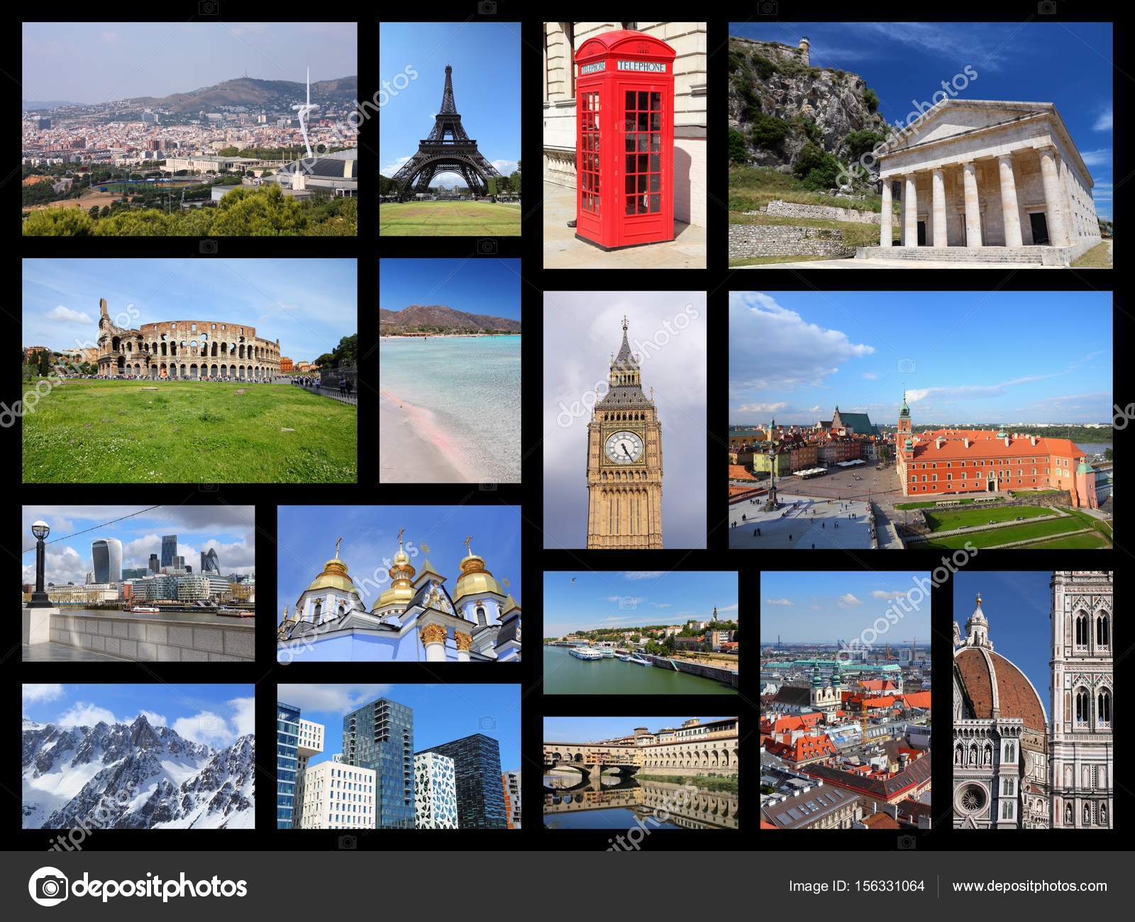 Europe Landmarks Collage