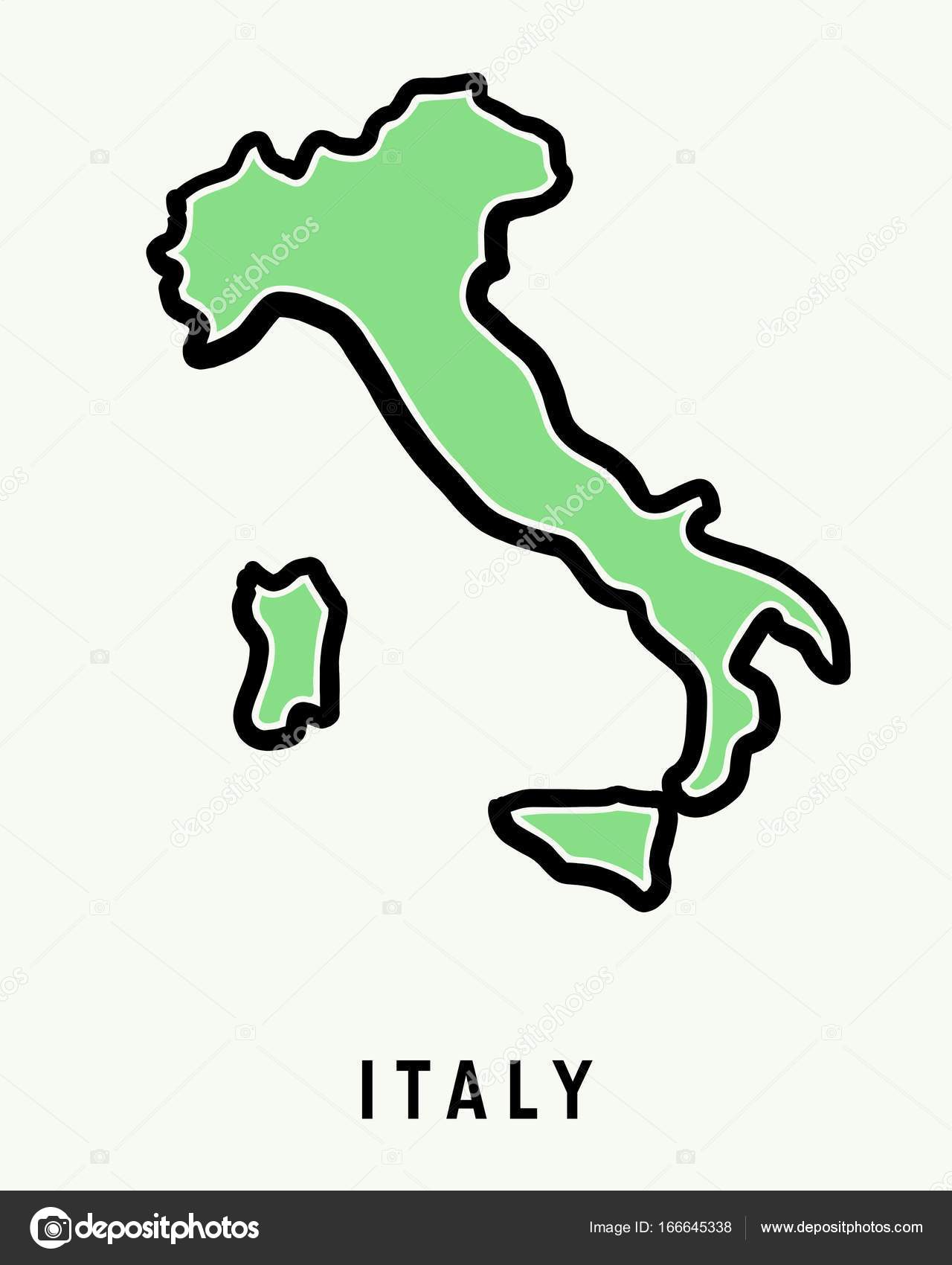 Italy outline map Stock Vector Image by ©tupungato #166645338 Italy outline map Stock Vector Image by ©tupungato #166645338