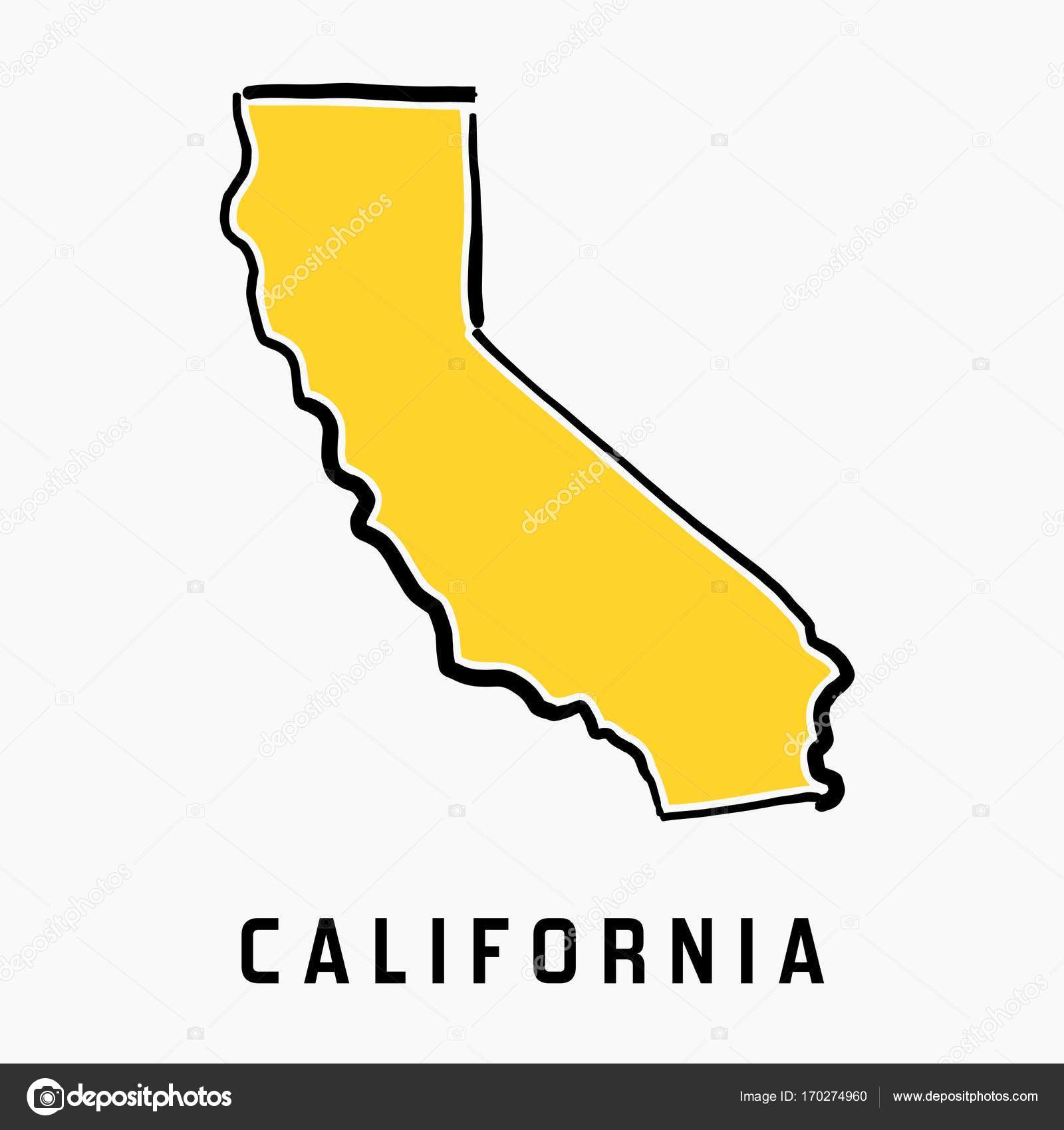 California map outline Stock Vector Image by ©tupungato #170274960