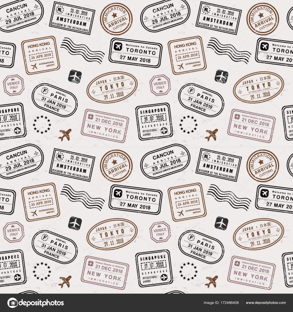 Passport stamp texture Stock Vector by ©tupungato 172486408