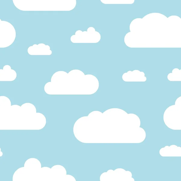 Cartoon Seamless Vector Clouds Texture Seamless Fluffy Clouds Textile ...