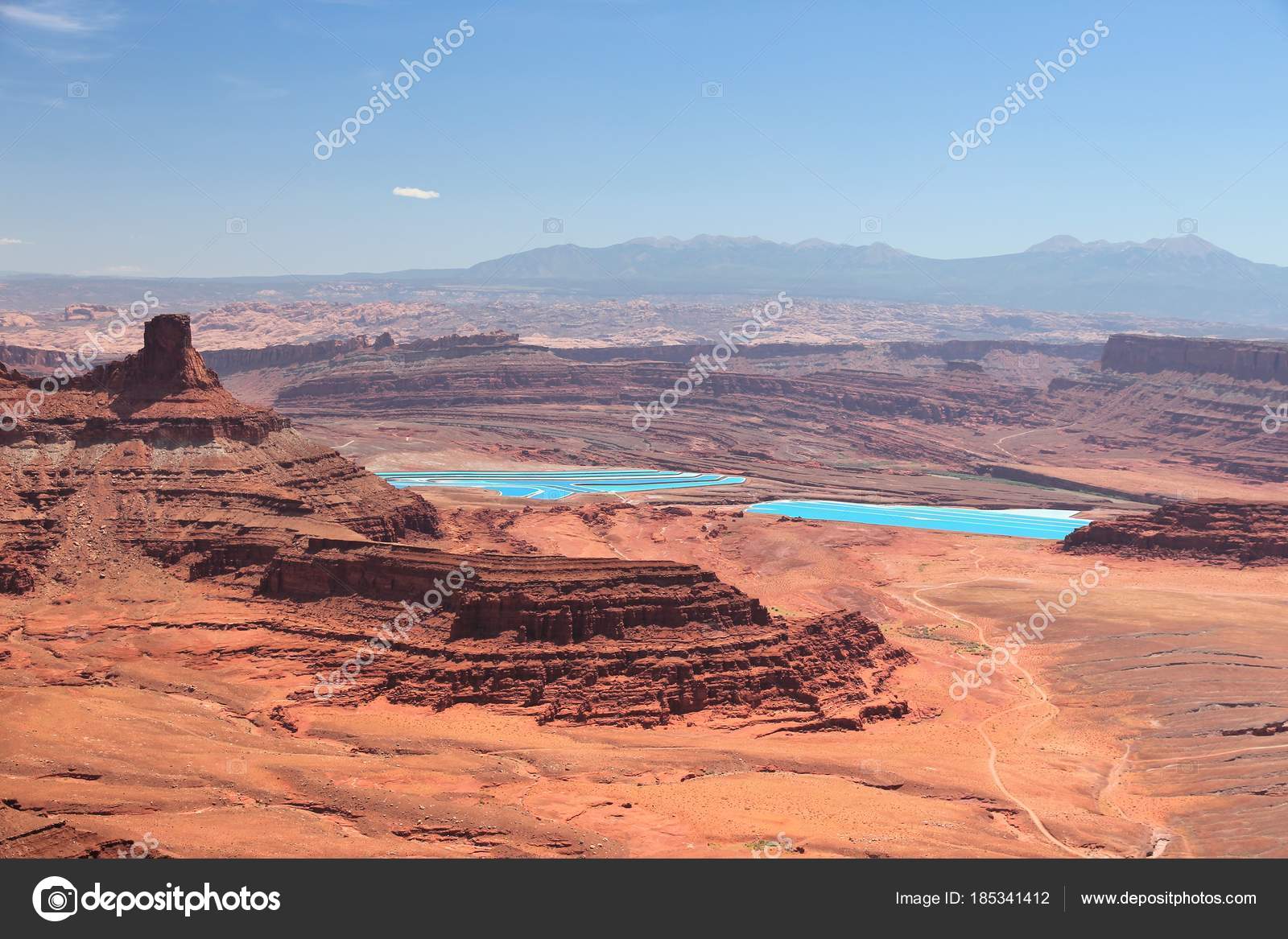 Mine settling ponds Stock Photo by ©tupungato 185341412