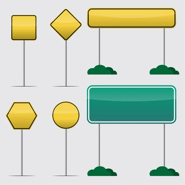 Road signs template vector — Stock Vector © createvil #40298815