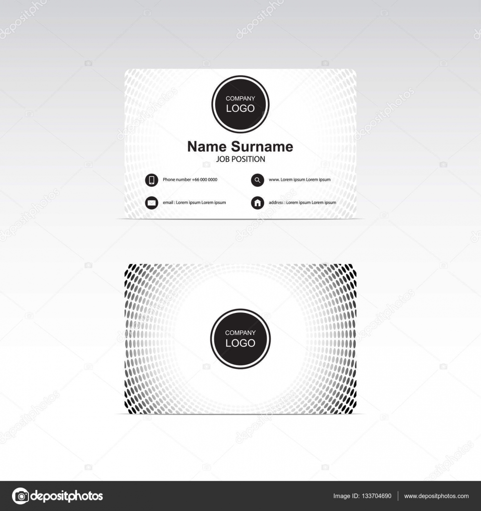 Dot circle business card design Stock Vector by ©Pitsanu 133704690