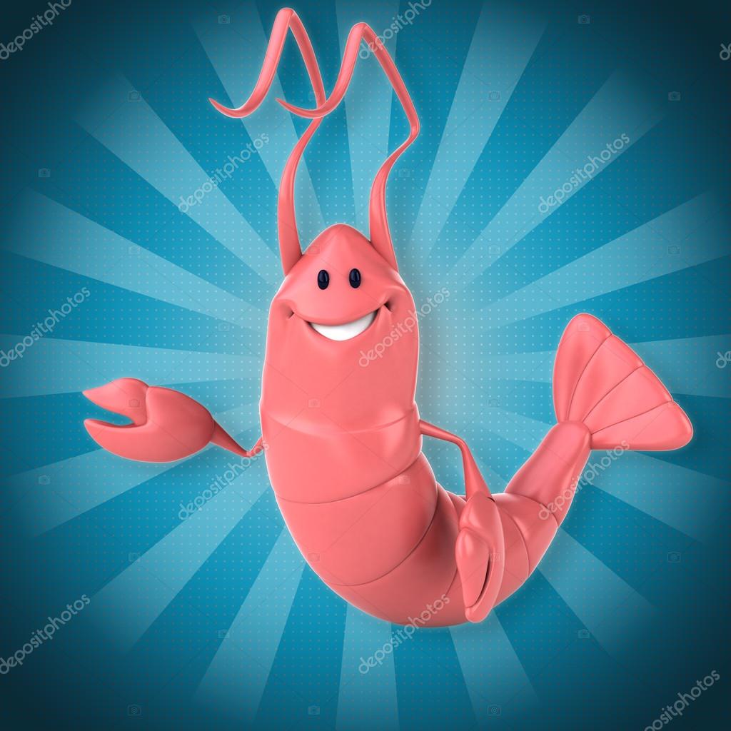 Funny pink shrimp Stock Illustration by ©julos #124922246