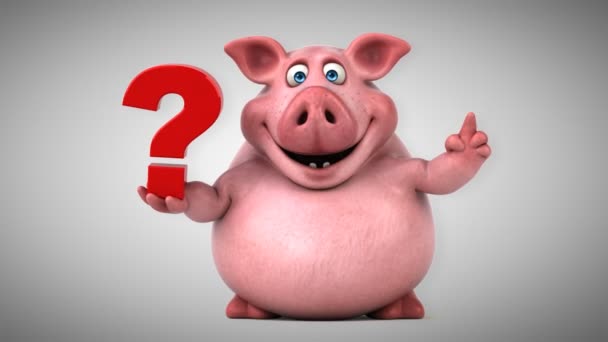 pig holding question mark — Stock Video © julos #147885327