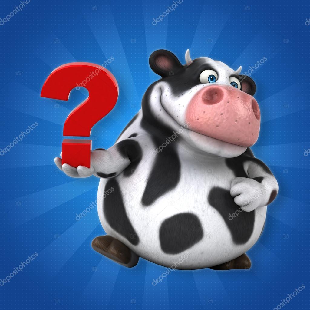 Vaca con signo de interrogación Ilustración de stock de ©julos #127254080