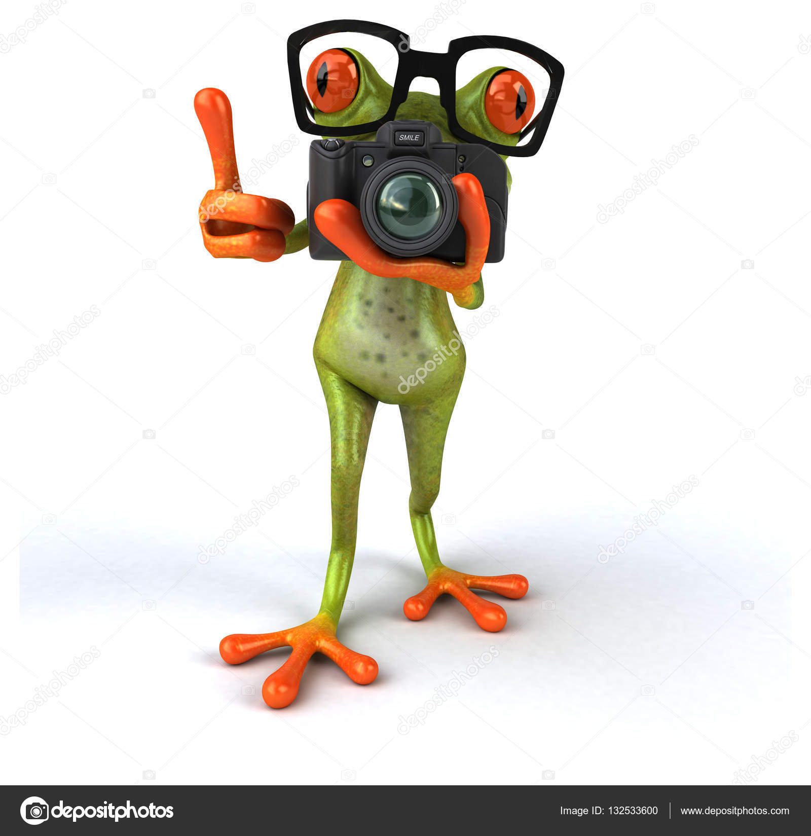 Cartoon character holding camera — Stock Photo © julos #132533600