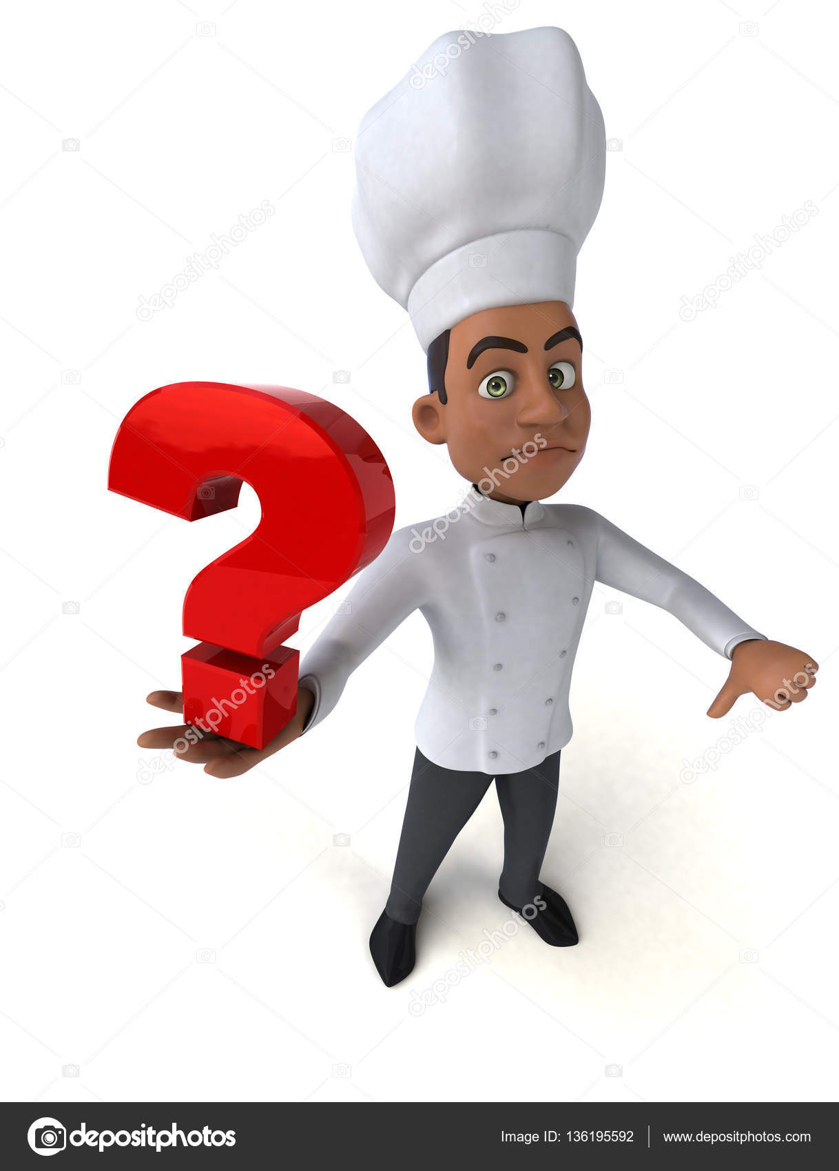 Chef con signo de interrogación — Foto de stock © julos #136195592