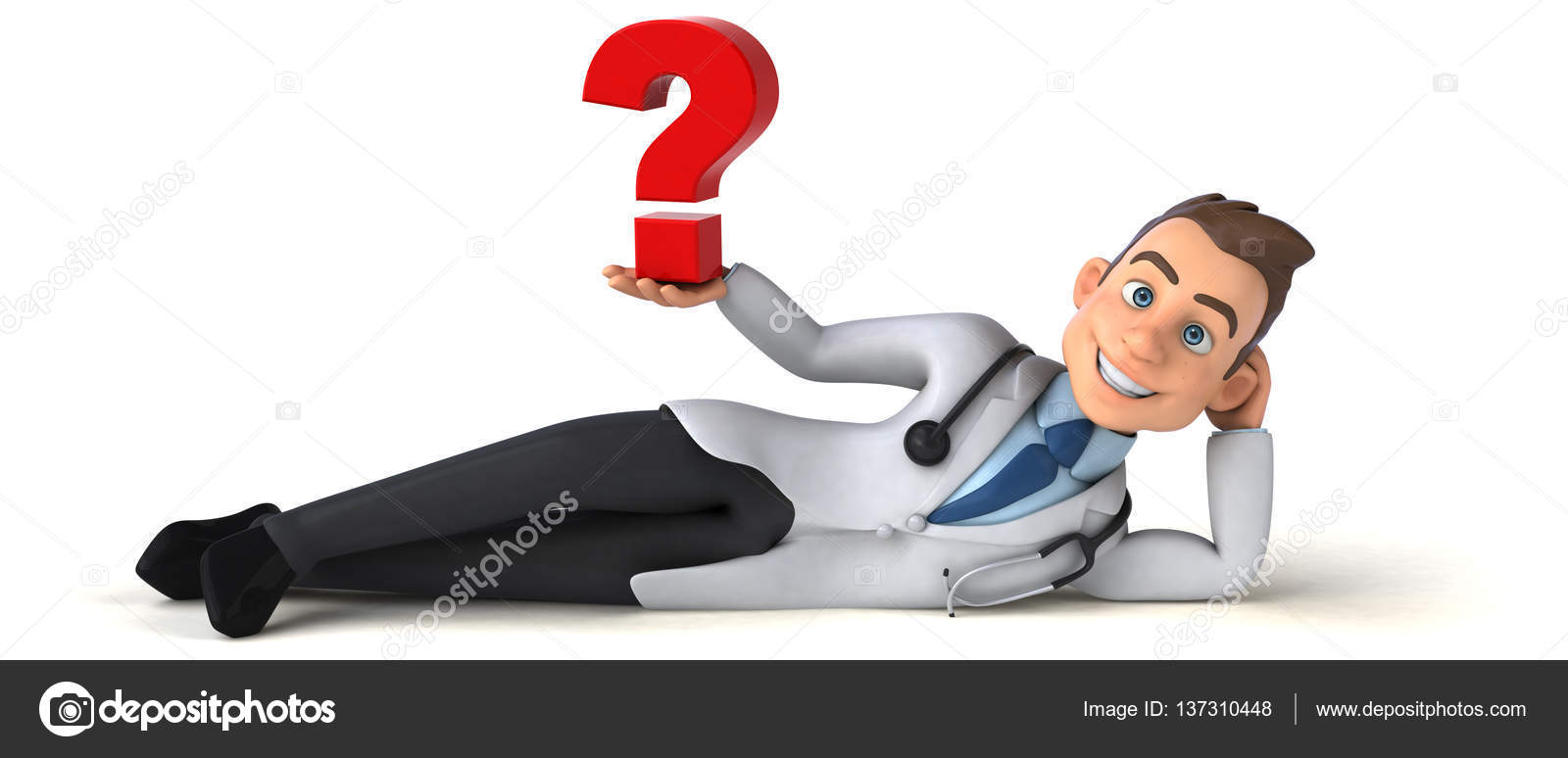 Doctor holding question mark — Stock Photo © julos #137310448