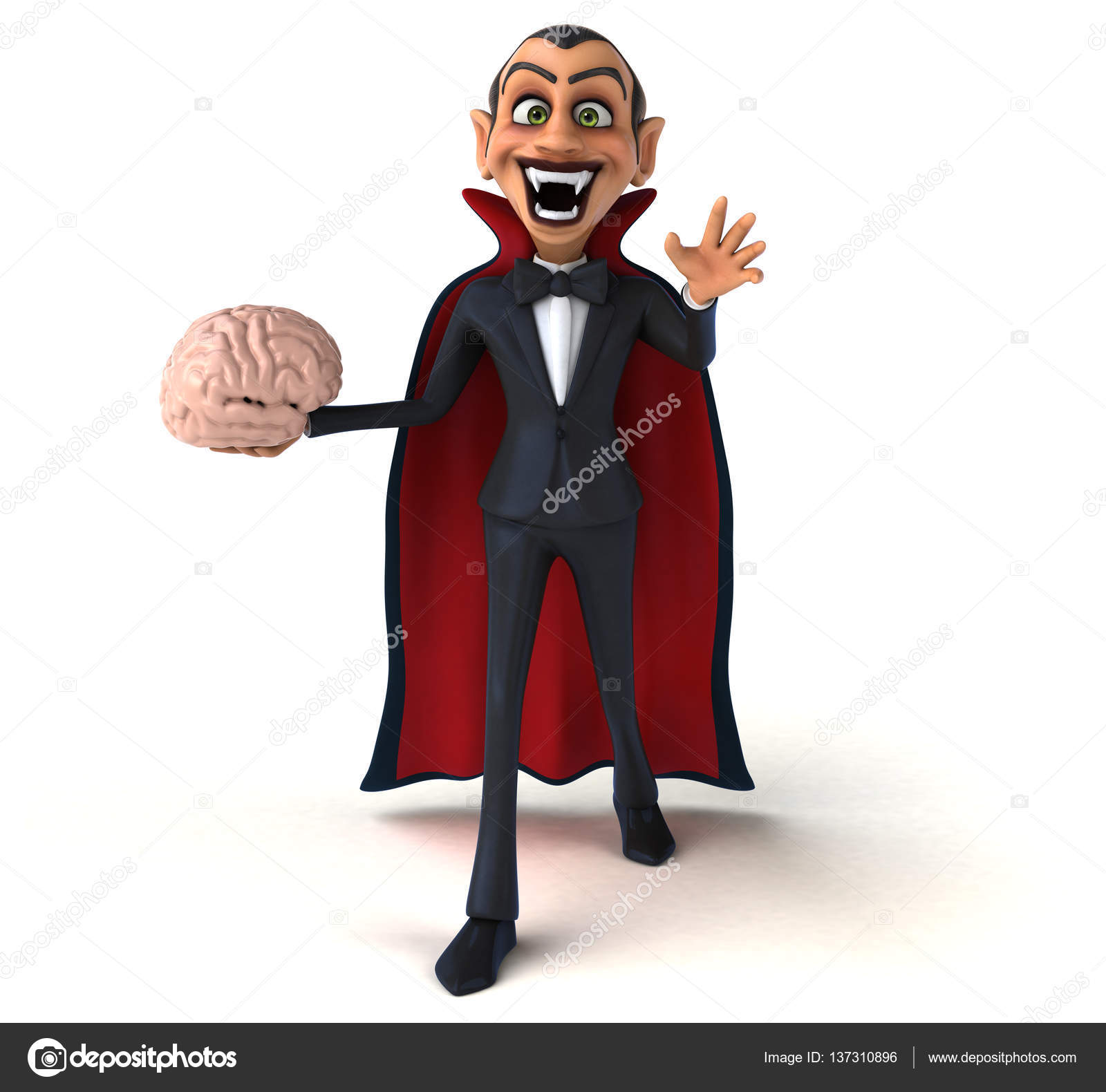 Vampire holding brain Stock Photo by ©julos 137310896