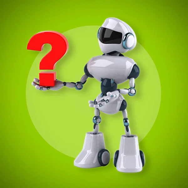Robot holding question mark Stock Photo by ©julos 136447300
