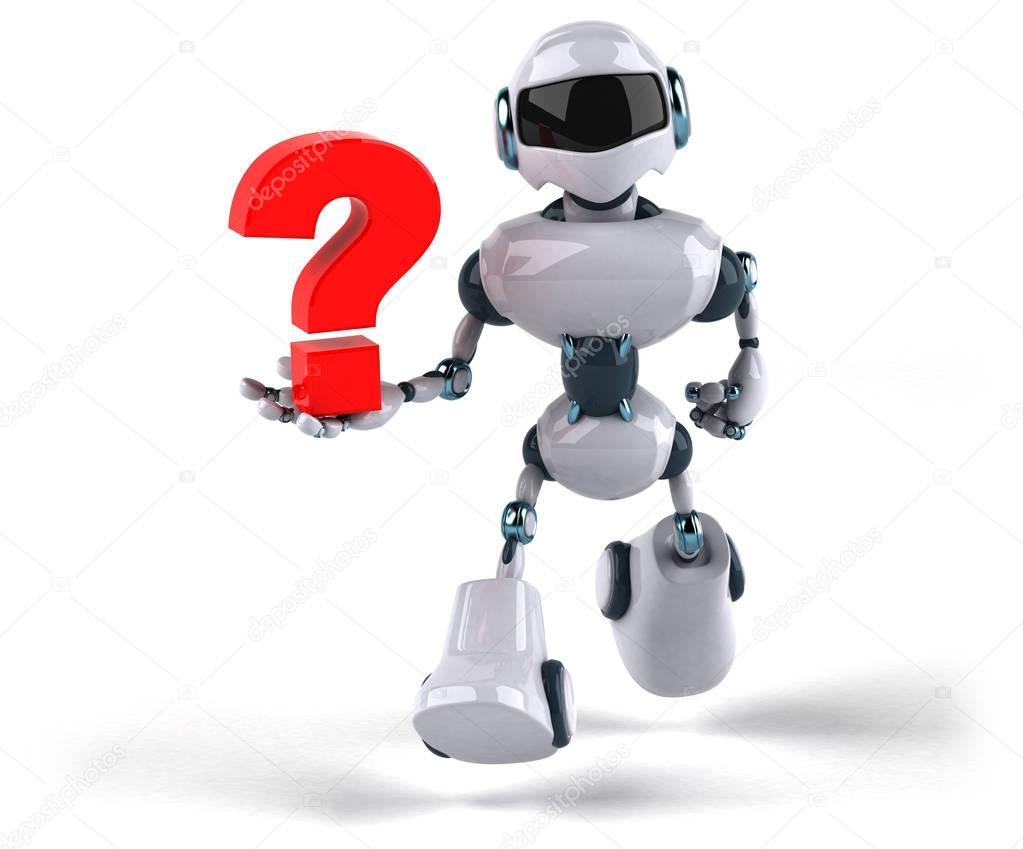 Robot holding question mark — Stock Photo © julos #138780938