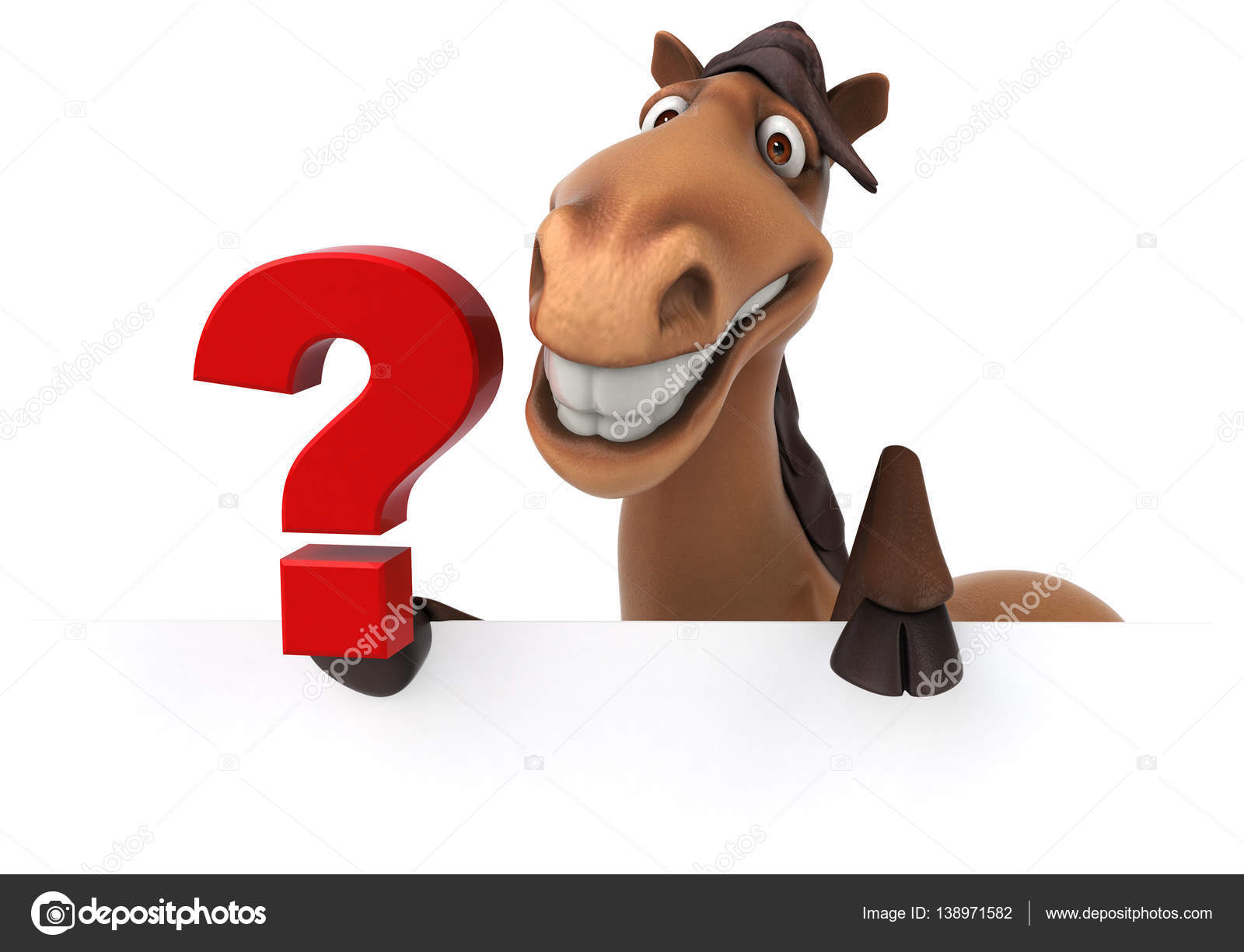 Personnage de dessin animé tenant point d'interrogation image libre de ...