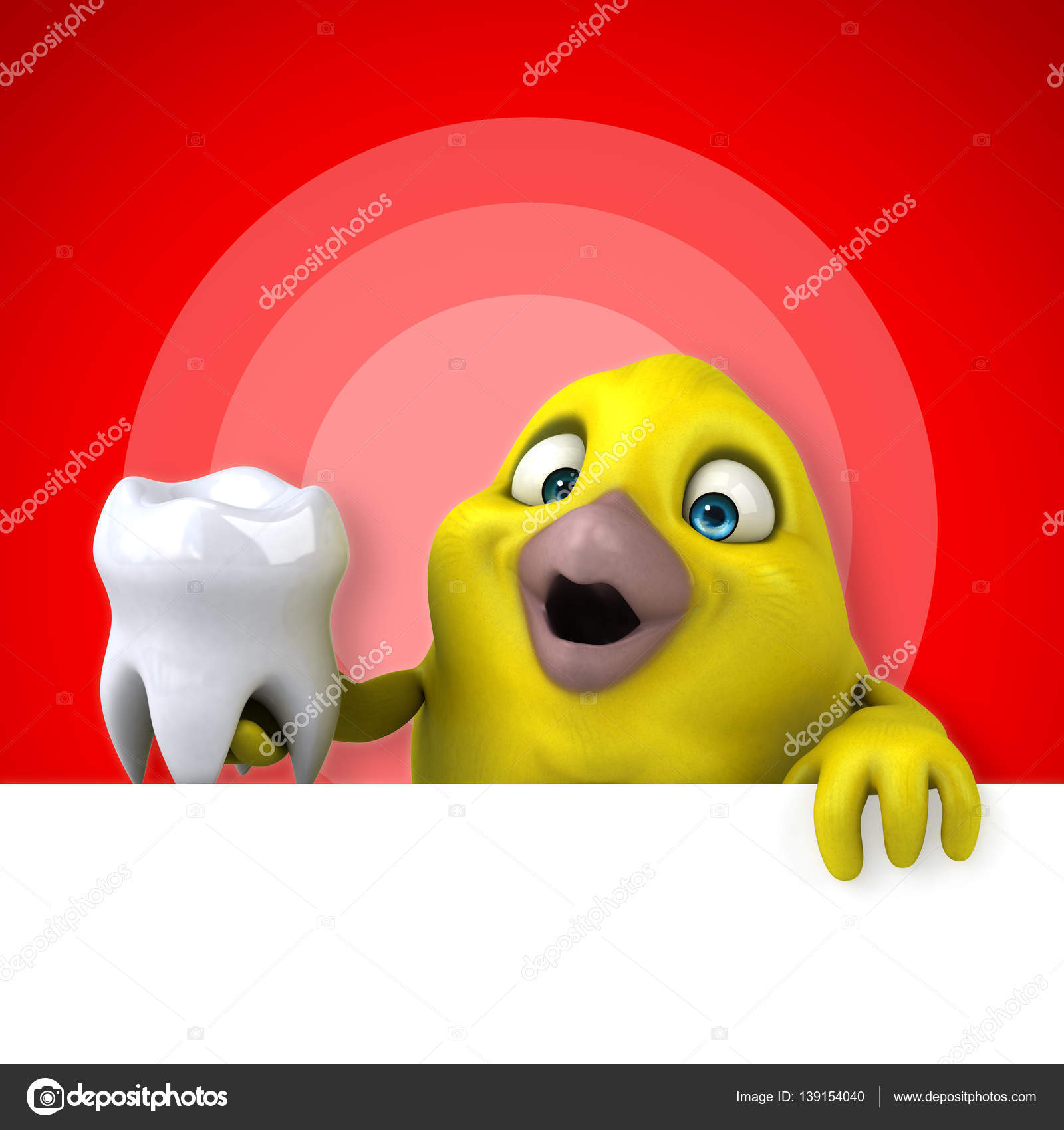 Bird holding tooth Stock Illustration by ©julos #139154040