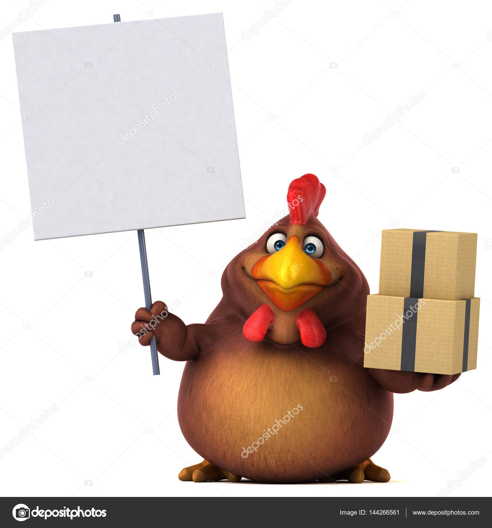 Cartoon character holding boxes Stock Photo by ©julos 144266561