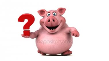 3D personage blijft in de buurt van vraagteken — Stockvideo © EvgenB ...