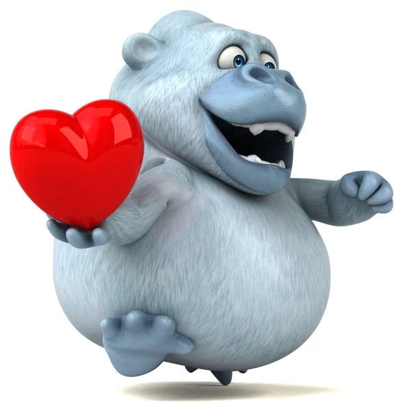 Fun cartoon character holding heart Stock Photo by ©julos 144266289