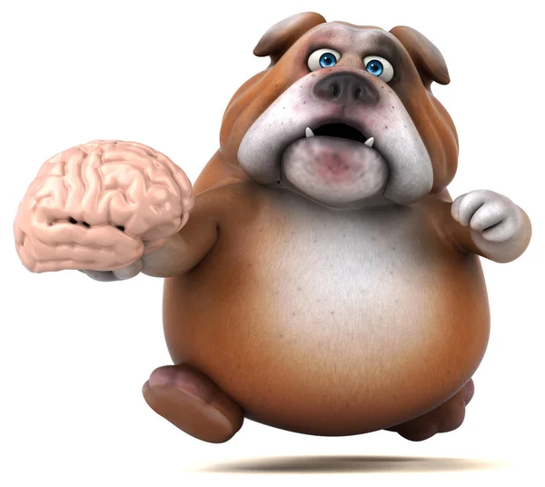 Brain Cartoon Character Dog