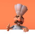 Banner with cartoon chef — Stock Photo © clairev #2939808