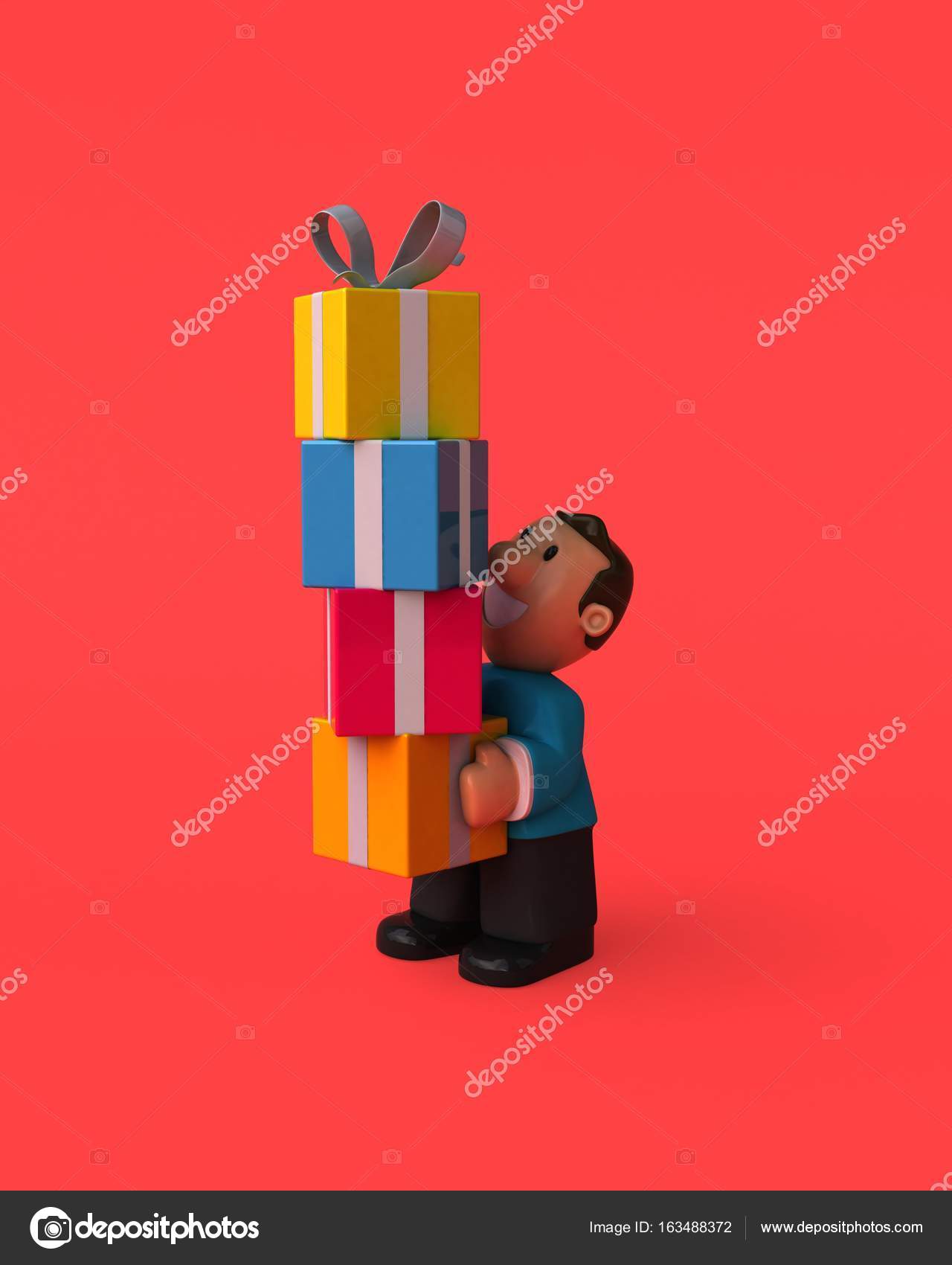 Cartoon character with boxes Stock Illustration by ©julos #163488372