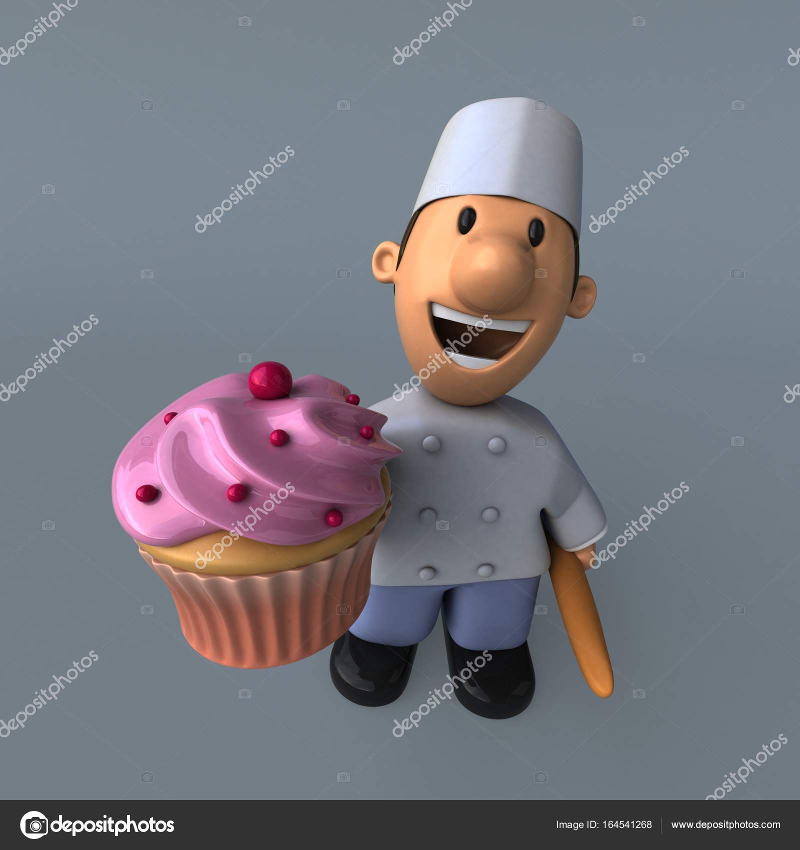 Funny Cartoon baker Stock Illustration by ©julos #164541268