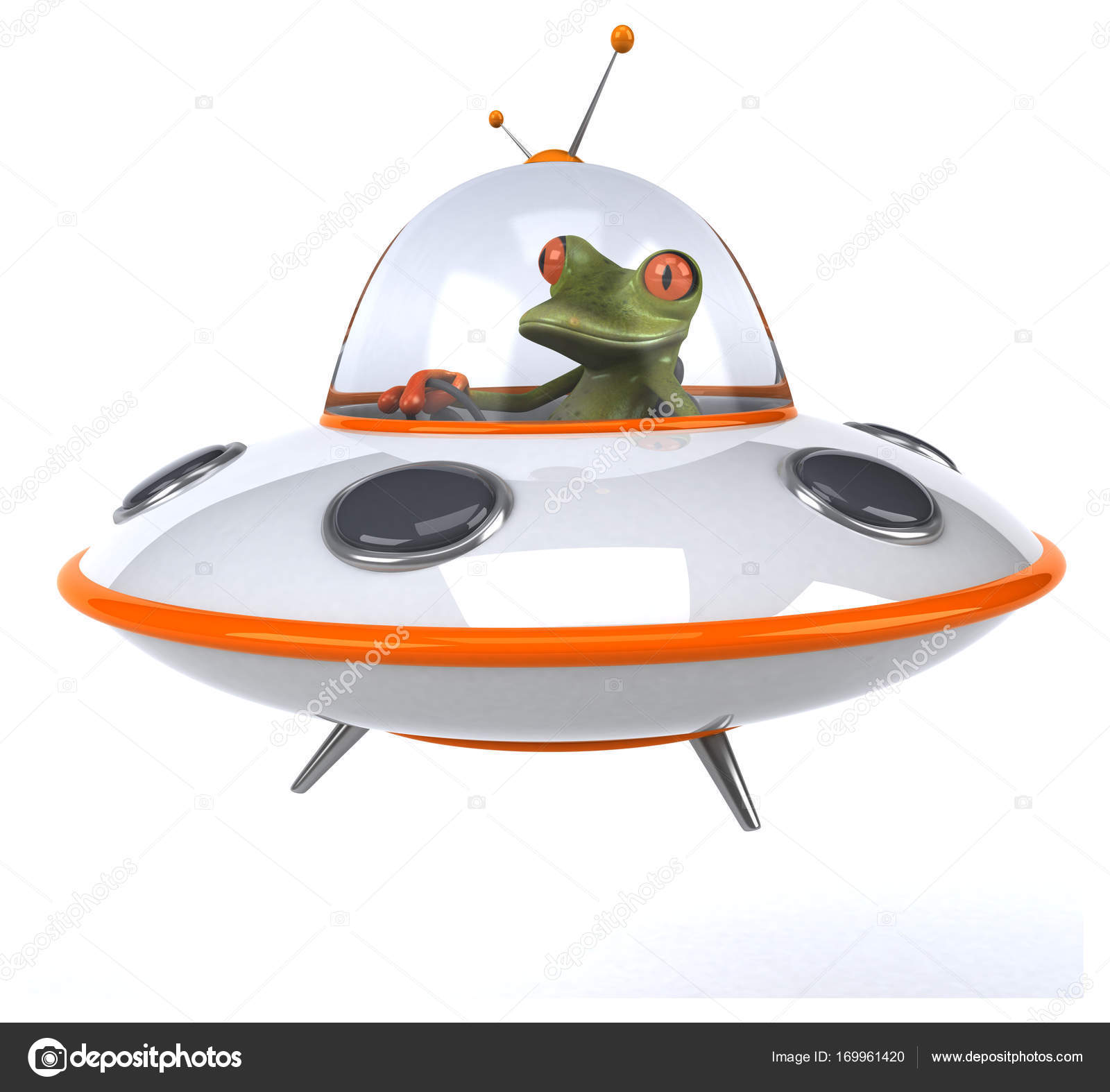 Space Shuttle And Frog