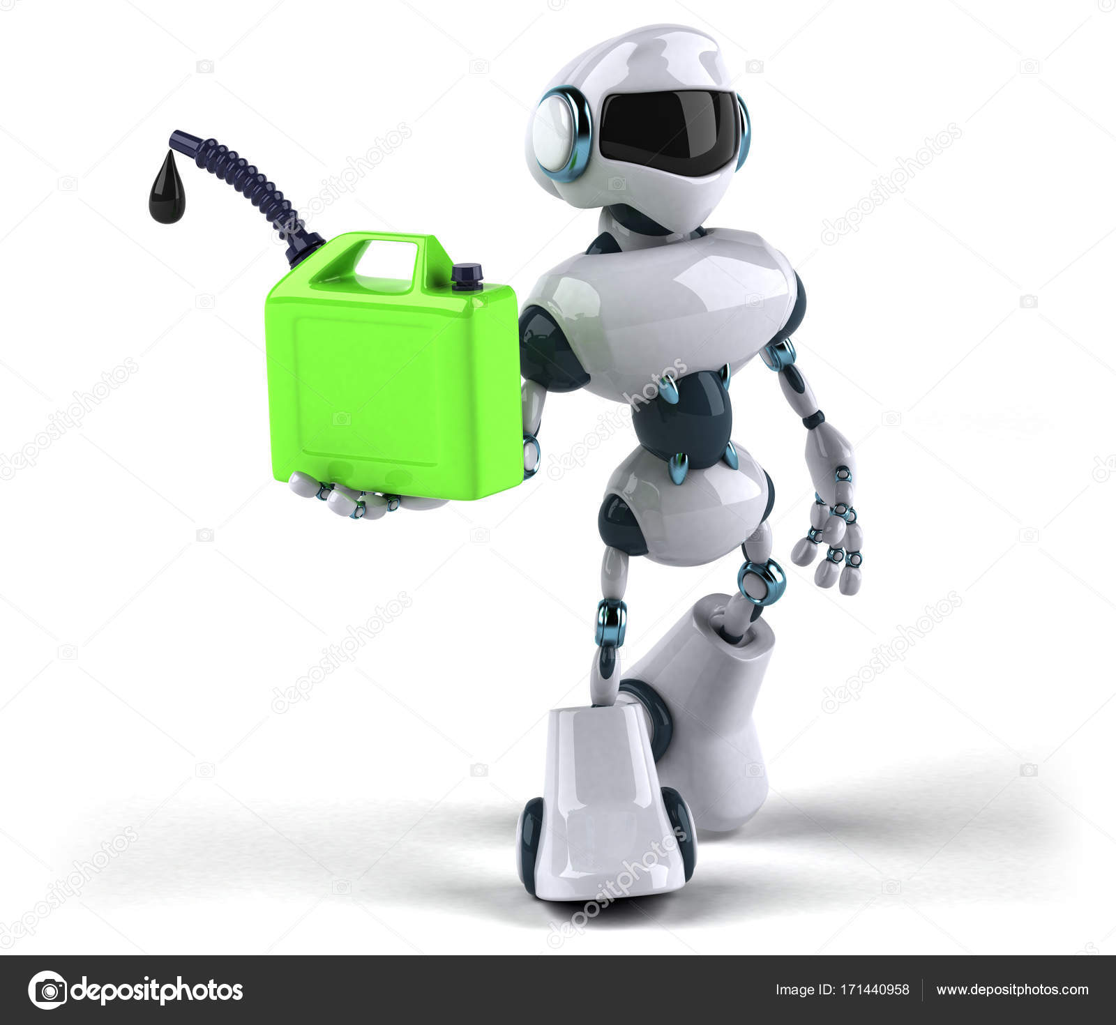 Robot holding oil — Stock Photo © julos #171440958