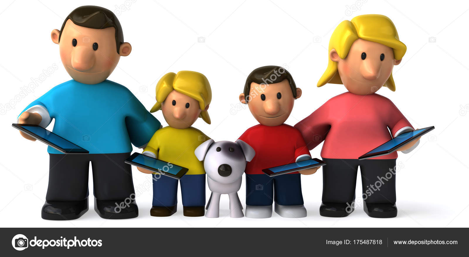 Cartoon Character Holding Tablet Illustration — Stock Photo © julos ...