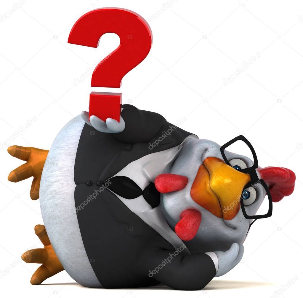 Personnage Dessin Animé Amusant Avec Question Illustration ...