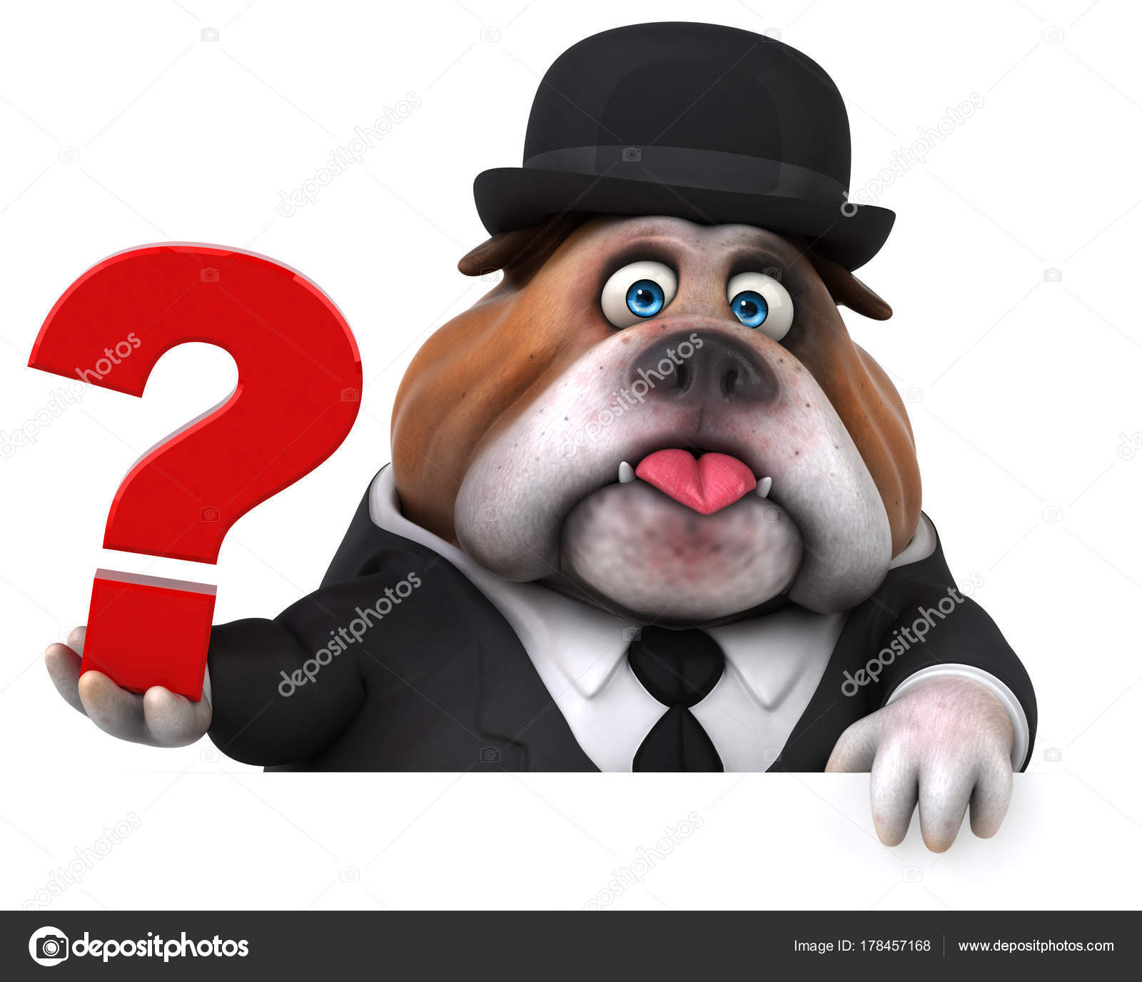 Divertido Personaje Dibujos Animados Con Pregunta Ilustración ...